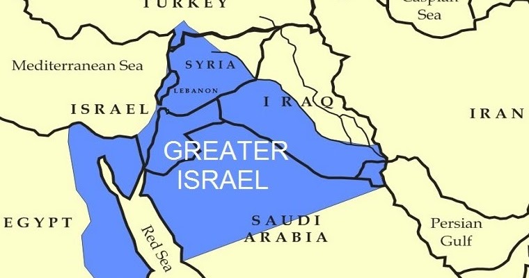Begini Tampilan Peta Israel Raya, Eretz Israel atau Greater Israel yang ...