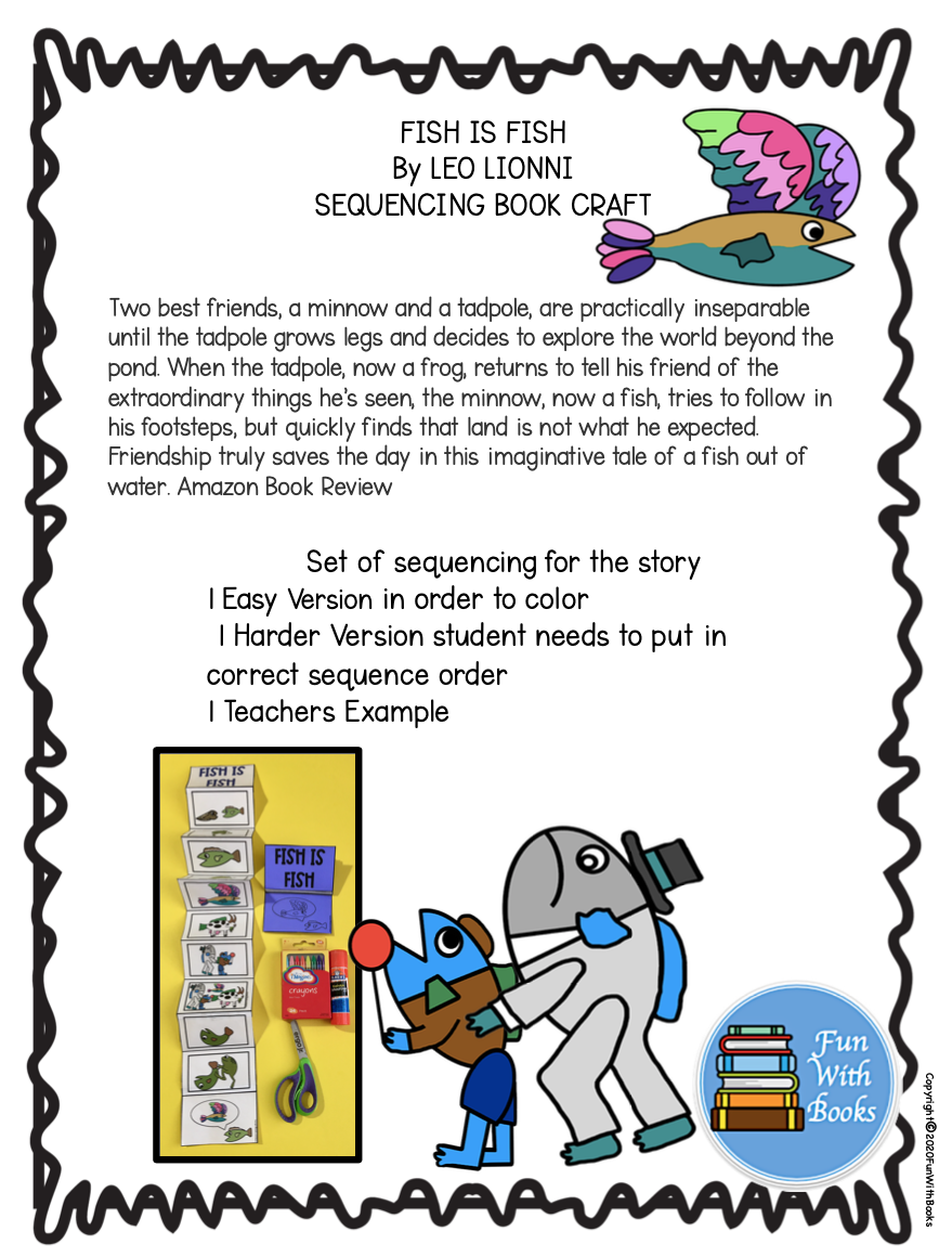 FISH IS FISH SEQUENCING ~ Book Units by Lynn