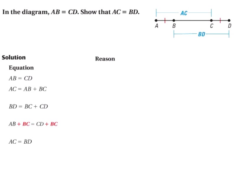 Geometry: 2.5 Reasoning Using Properties from Algebra