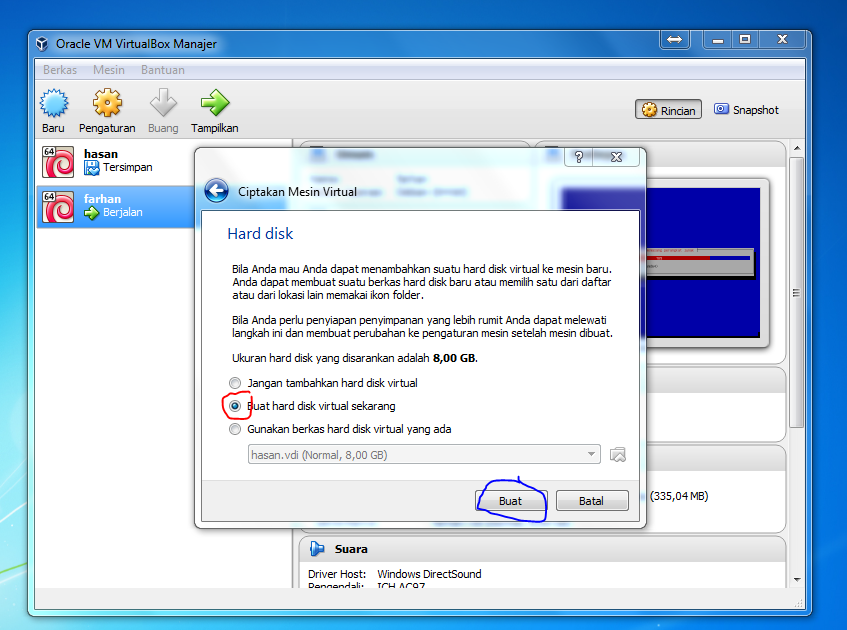 Virtualisasi Installisasi Debian (64-bit) di Linux menggunakan Oracle ...