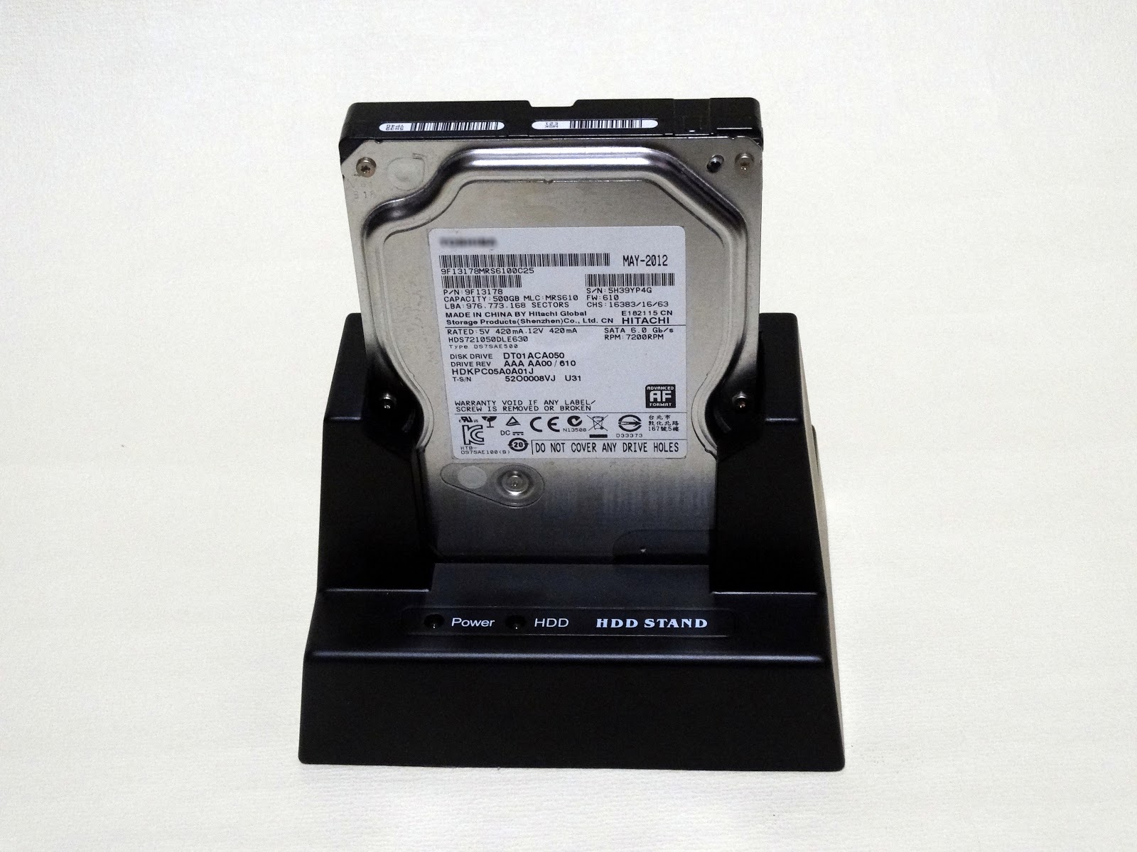 毎日が日曜日！: 壊れかけている(?)ハードディスクをHDD STANDで再利用