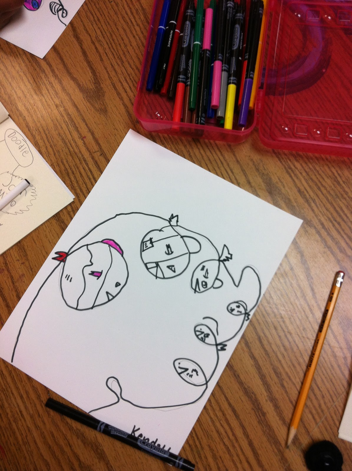 ChumleyScobey Art Room: 1st Grade: Joan Miro Doodle Fish