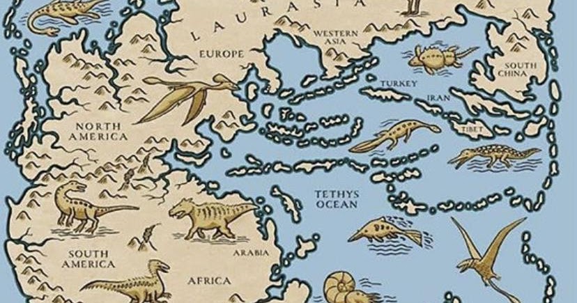 Skip's House of Chaos: Map of the Earth, circa 250,000,000 B.C.