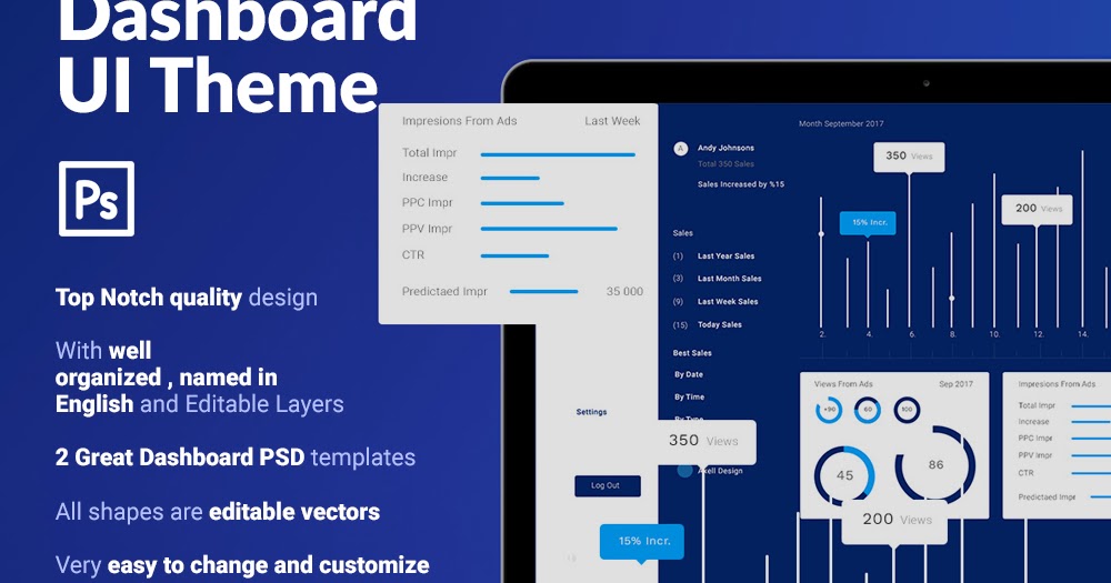 Dashboard UI Design PSDCSS Author » Web Design Resources, Freebies ...