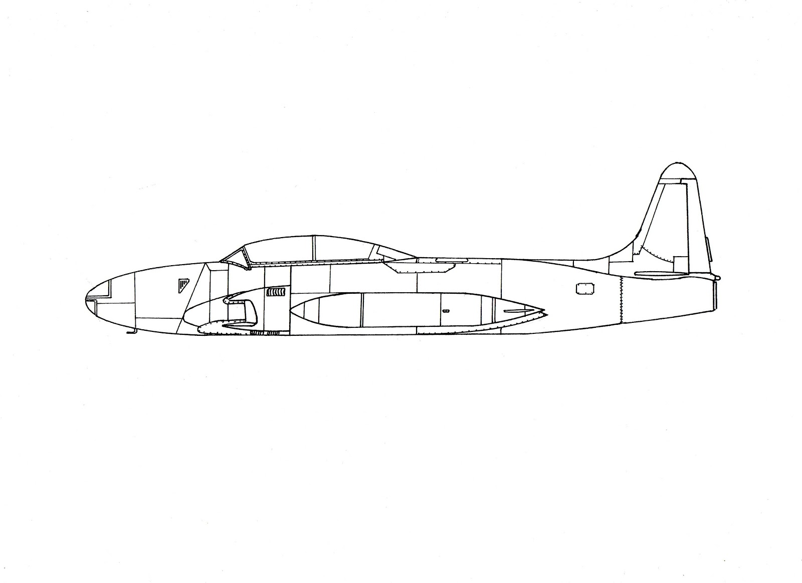 Lockheed T-33 Shooting Star ~ AIRCRAFT DRAWINGS