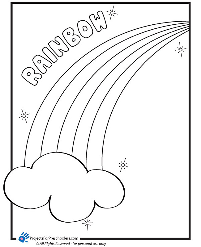 Rainbow Coloring Page Printable 2 ~ Coloring Pages