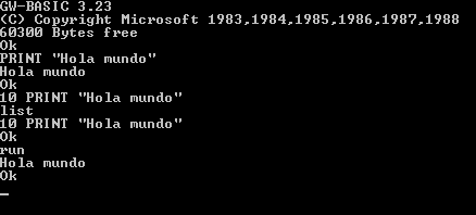 old8bits: Introducción a la programación usando BASIC (I): Hola mundo