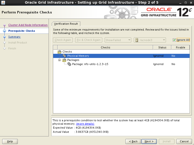 Adding new node to 12c RAC Cluster