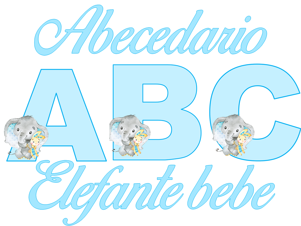 Kits imprimibles gratis : Abecedario elefante