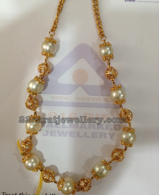 Simple Pearls Set with Tops - Jewellery Designs