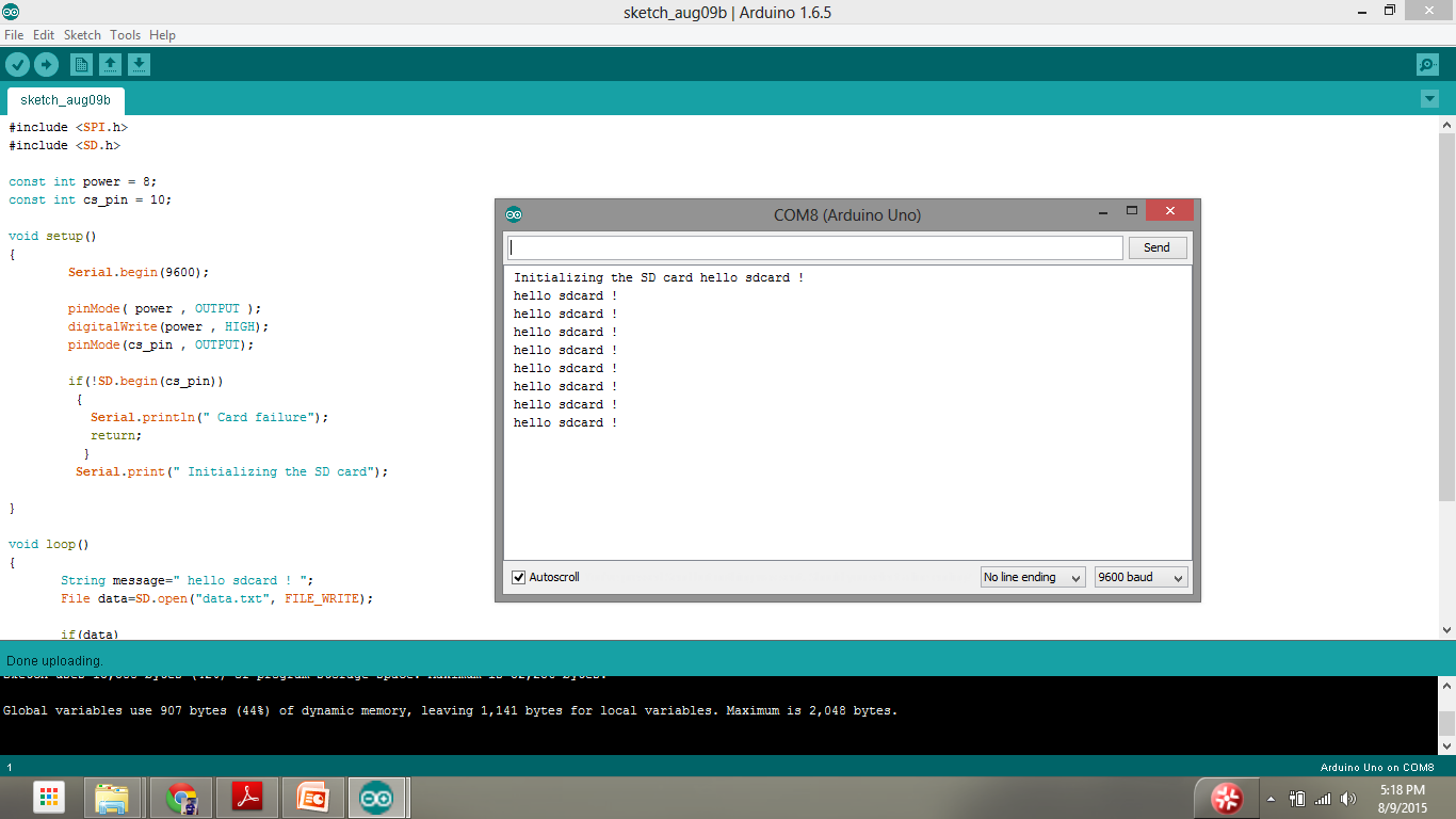 Fun with Arduino: Datalogging with SD card - Writing data to sd card