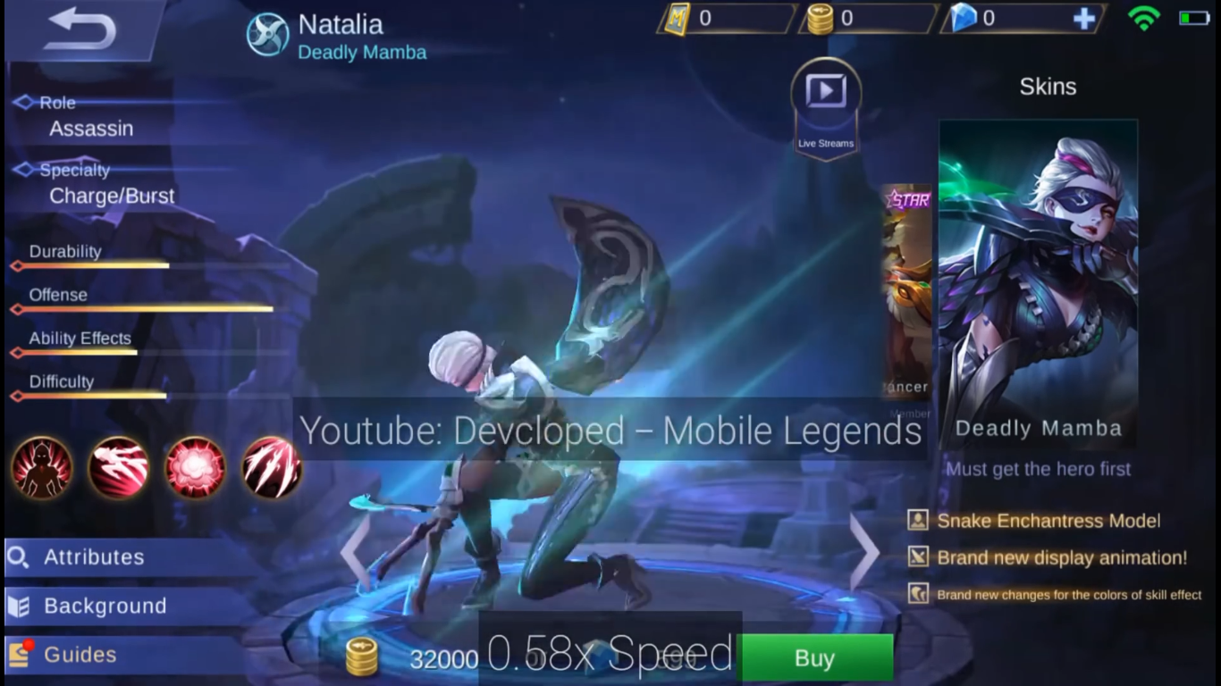 New Skin Natalia - Deadly Mamba - Normal Skin - MOBAIND
