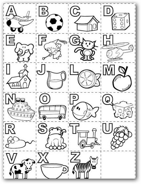 IMAGENES DEL ABECEDARIO PARA COLOREAR