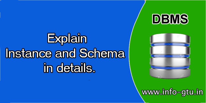 Explain Instance and Schema in details