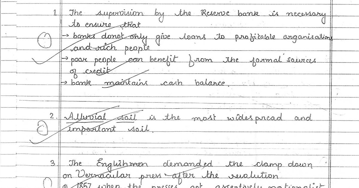 CBSE Topper's Answer Sheet for Class 10 SOCIAL SCIENCE 2019 Exam