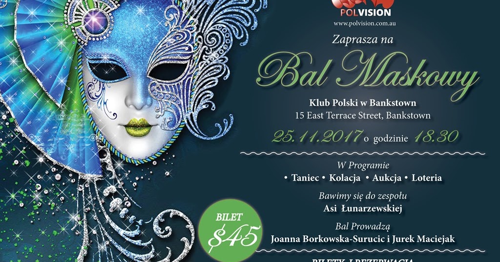 Bumerang Polski - Tablica: Bal Maskowy w Klubie Polskim w Bankstown