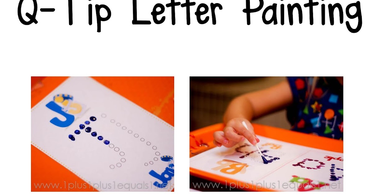 Q-Tip Letter Painting