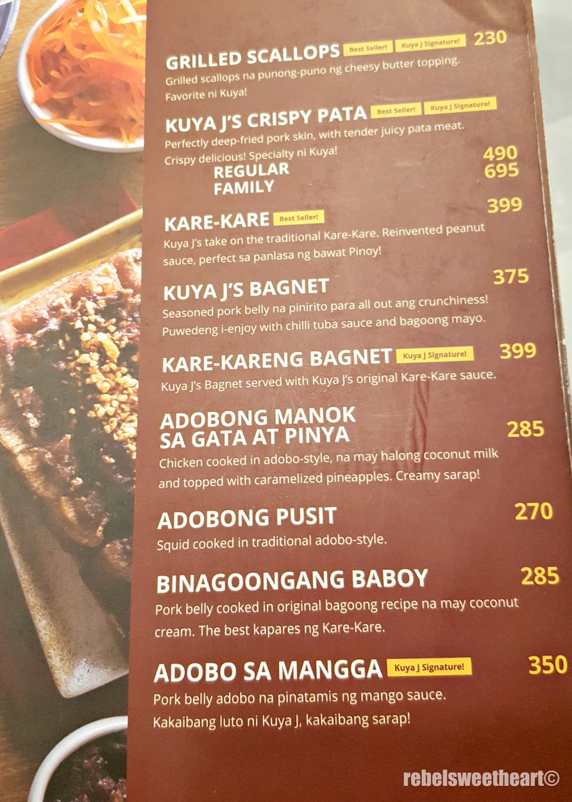 The Rebel Sweetheart.: Foodie Goodie | Kuya J Restaurant.