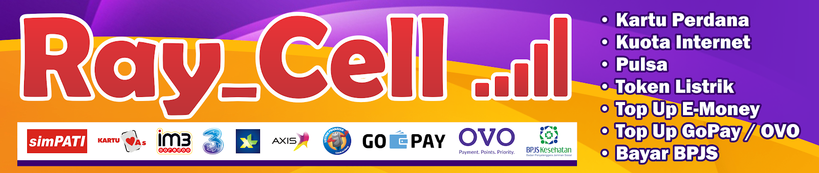 Spanduk Pulsa Vector CDR dan PNG #2 - Format .cdr