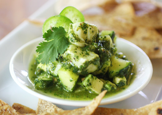 lisa is cooking: Green Herb Ceviche with Cucumber