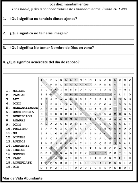 Los diez mandamientos parte 1 - Mar de Vida Abundante