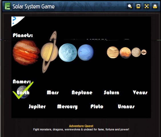 Dunia Sains Tahun 4 - " The Solar System " : December 2012