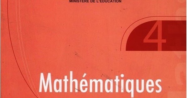 Mathématiques - 4ème année de l’enseignement secondaire - Mathématiques ...