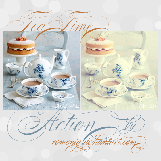 Efeito Photoshop: Tea Time Action