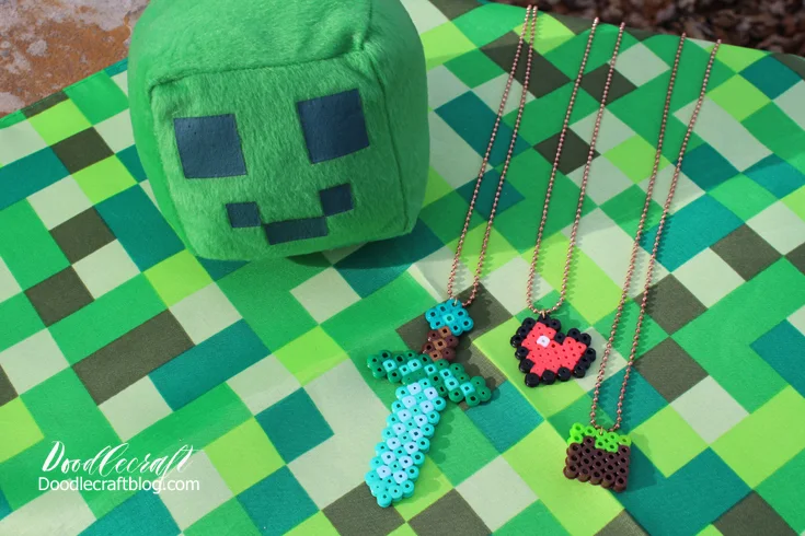 Valentine DIY: Minecraft Necklaces!