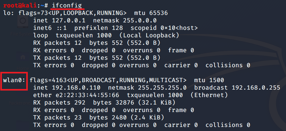 Change MAC Address in Kali Linux | CyberWiki - Encyclopedia of ...