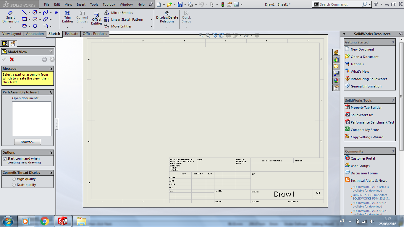 Membuat Etiket Atau Sheet Format Solidworks - belajar solidworks