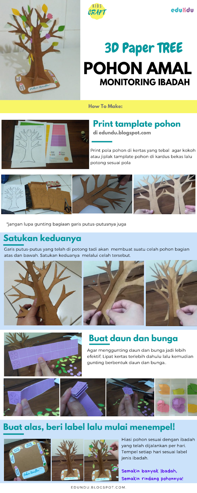Pohon Amal - 3D Paper Tree Monitoring Ibadah