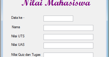 Contoh Program Sederhana Visual Basic Menghitung Nilai Mahasiswa - Riki ...