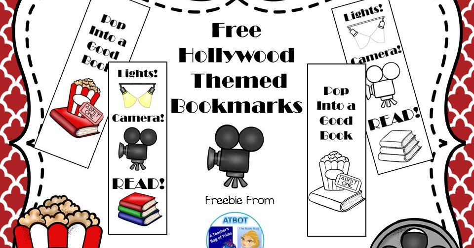 Classroom Freebies Too: Free Hollywood Themed Bookmarks