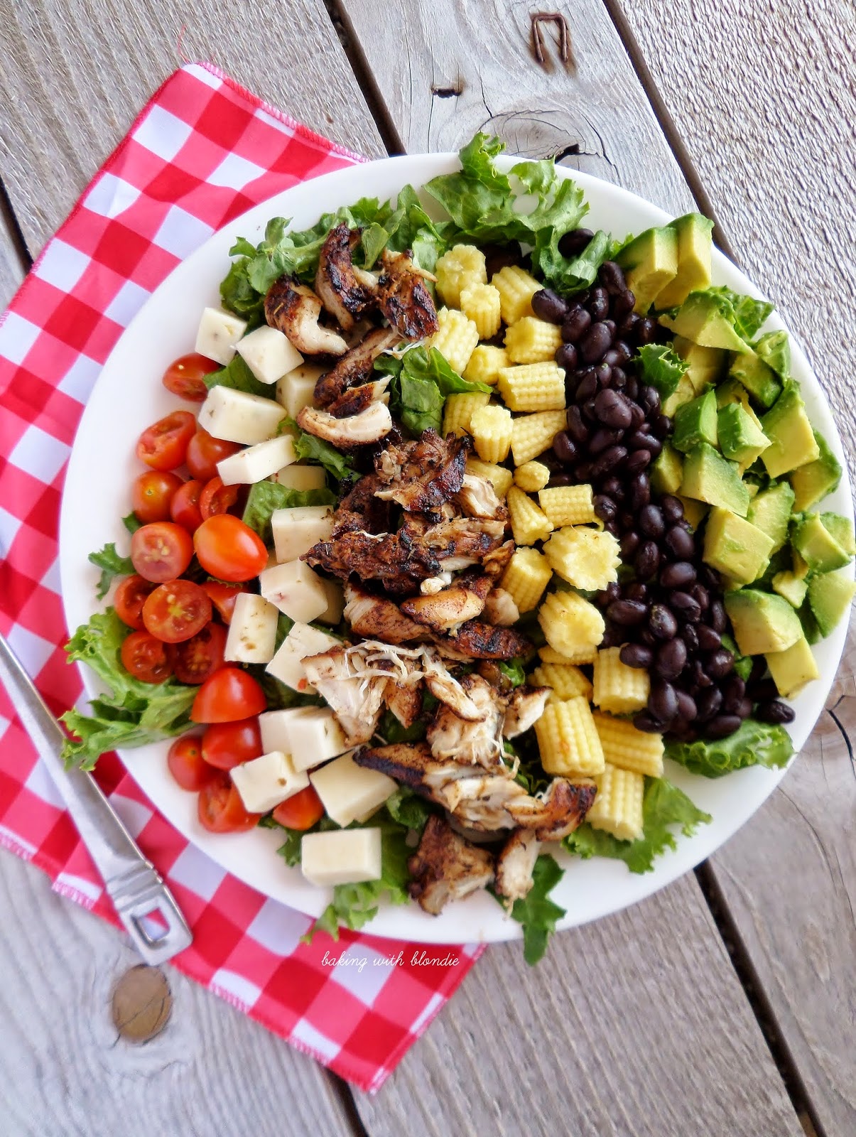 Jamaican Jerk Grilled Chicken Chopped Salad