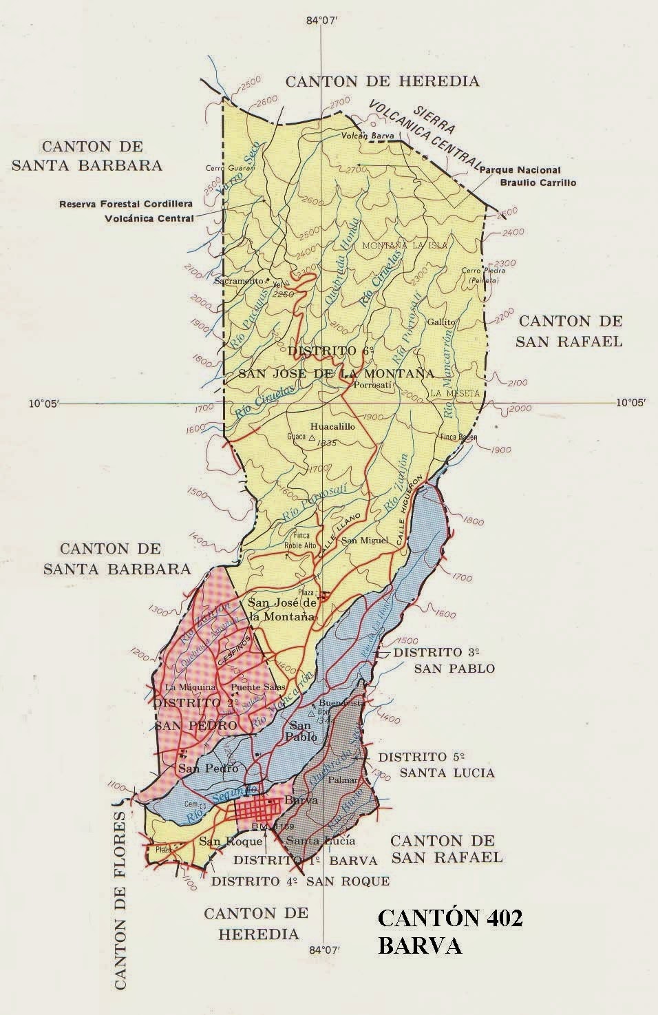 MAPAS DE: Santo Domingo. Canton N°3 de Heredia