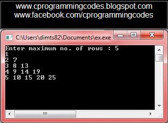 C Programming | Computer | Ms-Excel: Continuous Vertical Number Pyramid