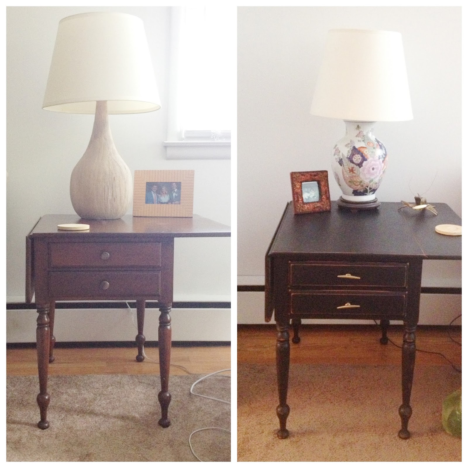 Tiptoethrough: Before and After: Side Table makeover for only $12