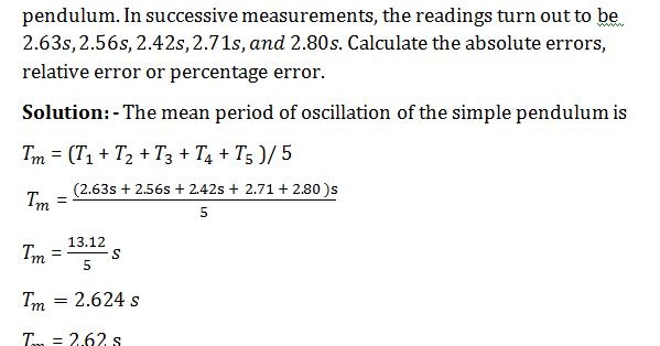 We measure the period of oscillation of a simple pendulum. In ...