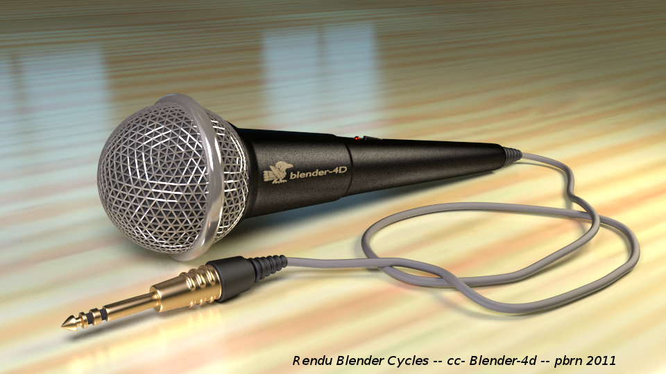 Modélisation d'un microphone dans Blender et rendu avec Cycles | blender4d