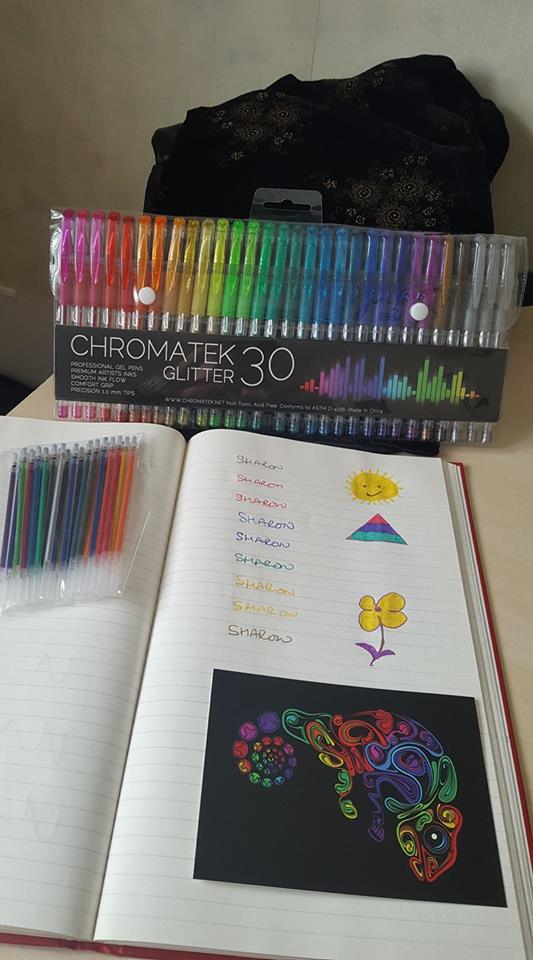 Glitter Pens 60 Set by Chromatek. Best Colours. 200% the Ink: 30 Gel ...