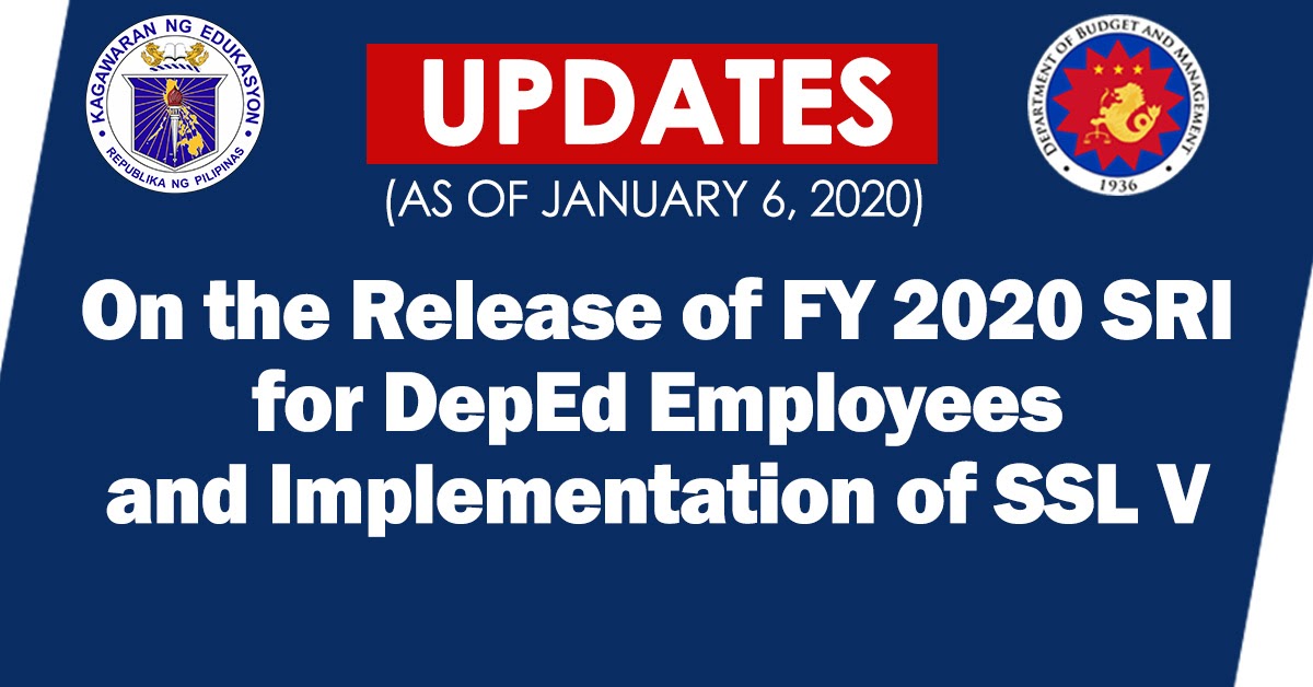 UPDATES on the release of SRI and implementation of SSL V - Teachers Click