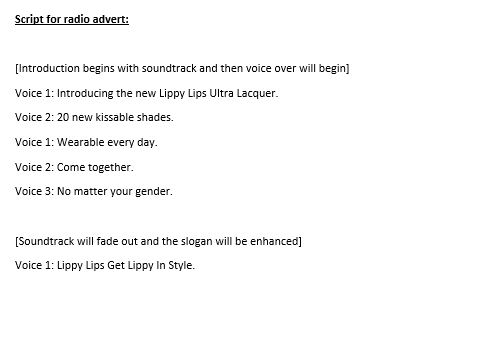 Sample Radio Ad Script