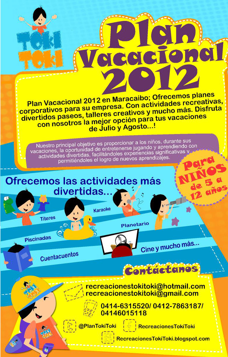 Recreaciones ToKi- ToKi.: Afiche informativo...