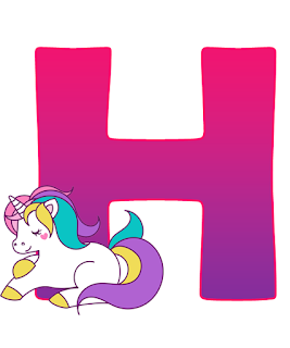 Kits imprimibles gratis : Abecedario y números Unicornio