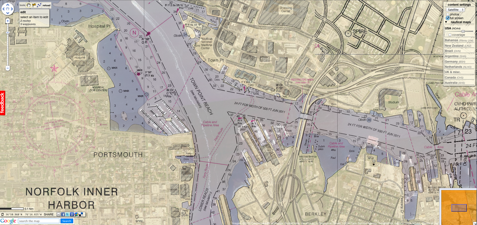GeoGarage blog: New nautical chart inset makes for safer sailing in ...