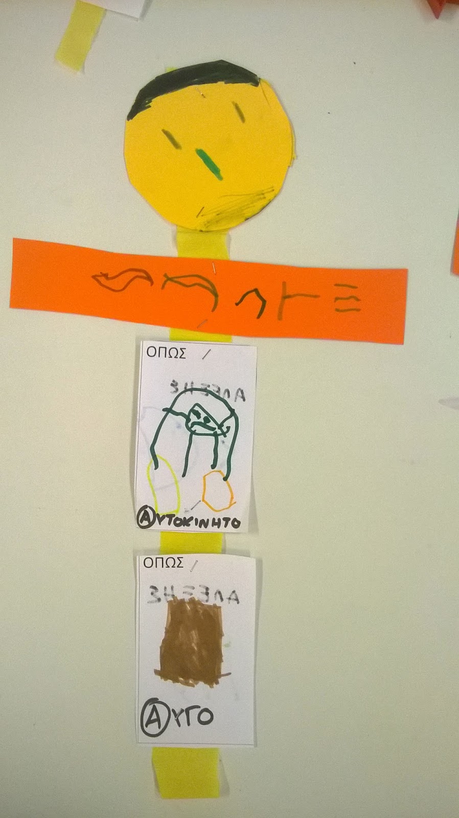 ΚΟΛΛΑ-ΨΑΛΙΔΙ- ΧΑΡΤΙ: Ηρεμία παιδιά!Θα το μάθουμε το ονοματάκι μας!!