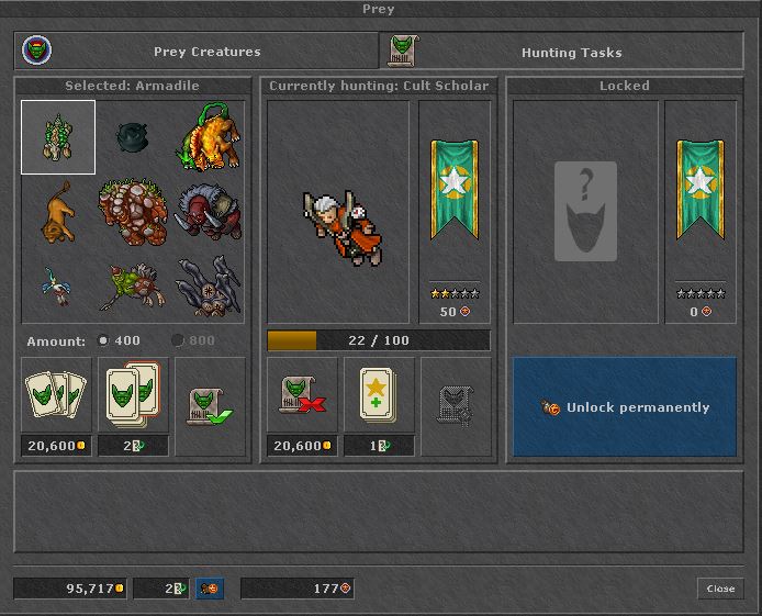 Prey Hunting Tasks - Tibia ~ Tibio-Maniak