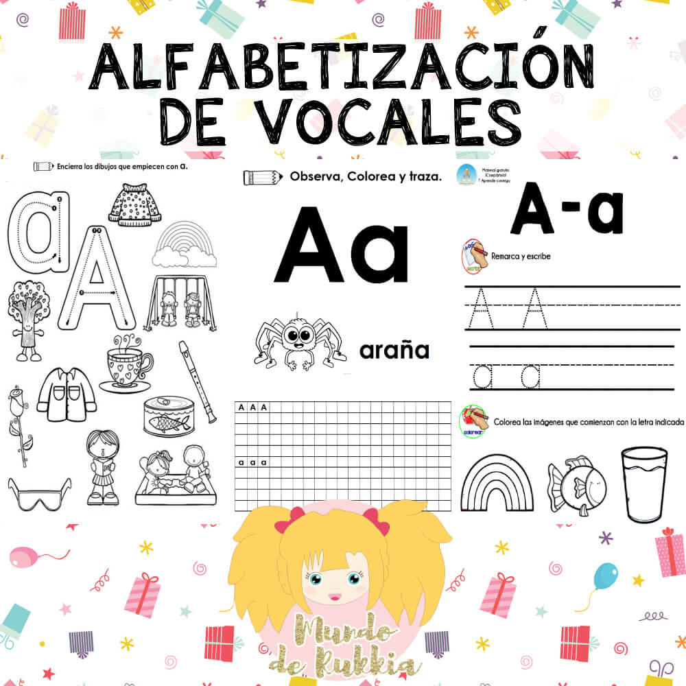 Cuaderno Alfabetización de Vocales | Mundo de Rukkia