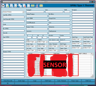 SOFTWARE STRUK SPBU: Font Struk SPBU Thermal